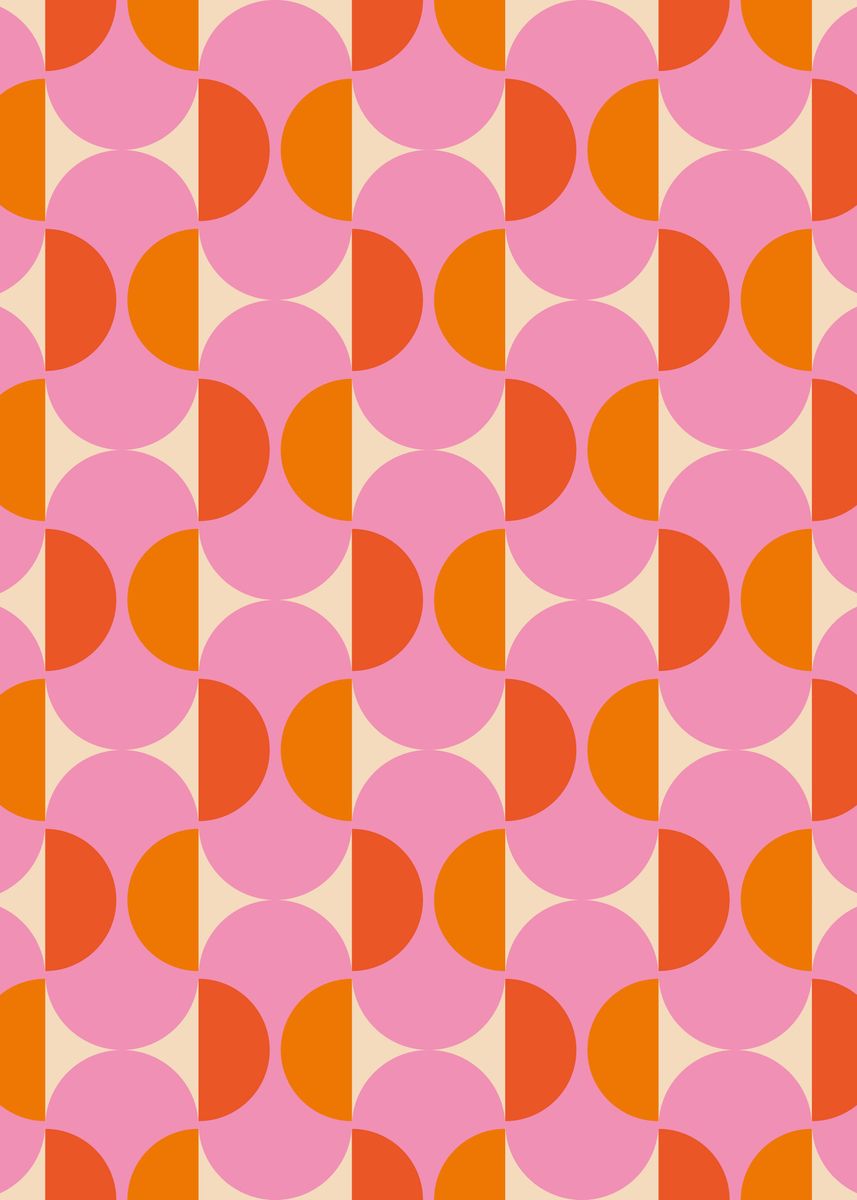 'Retro Aesthetic Pattern 21' Poster, picture, metal print, paint by ...