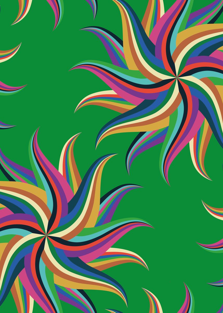 'Retro Aesthetic Pattern 15' Poster, picture, metal print, paint by ...