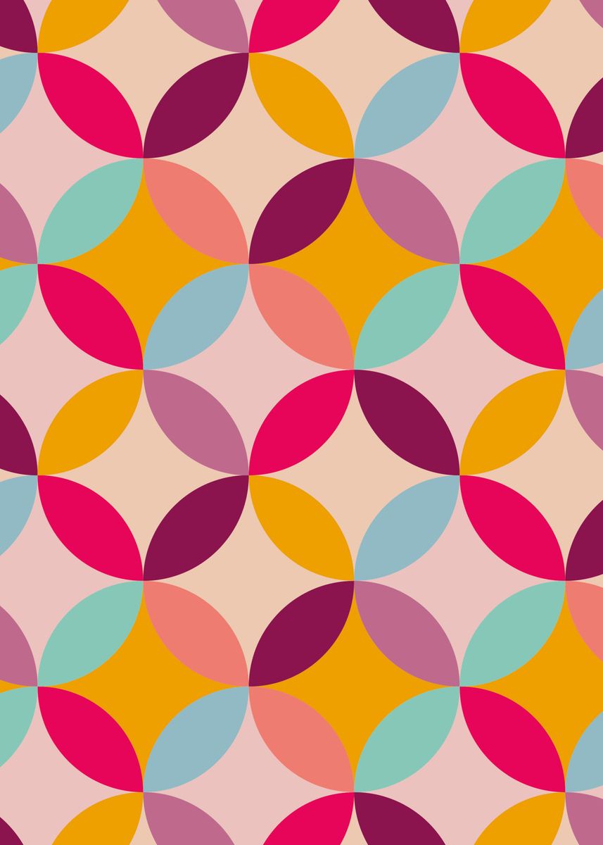 'Retro Aesthetic Pattern 25' Poster by Aloke Design | Displate