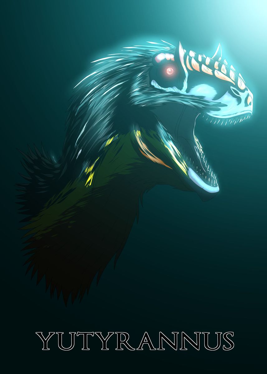 'Yutyrannus' Poster, picture, metal print, paint by Ryo | Displate