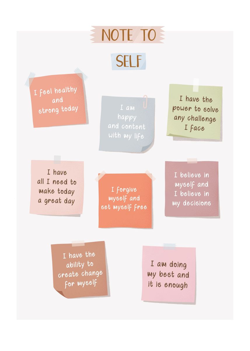 'Note to Self' Poster by Haus and Hues | Displate