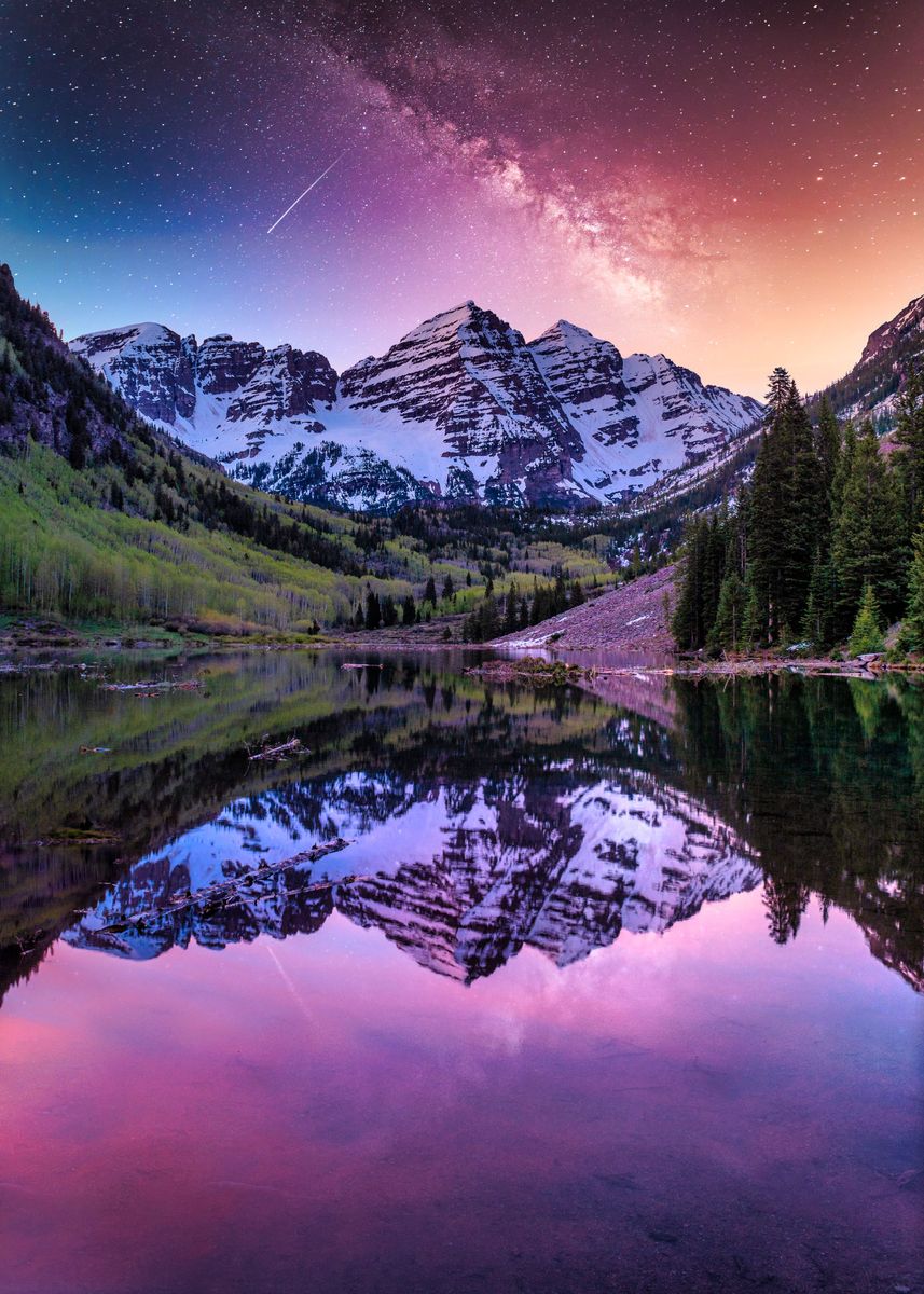 'mountain poster' Poster by RonnieArts | Displate