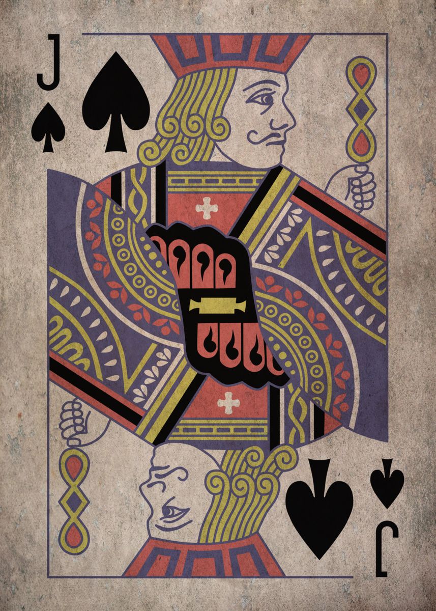 'Jack of Spades' Poster, picture, metal print, paint by XandYart | Displate
