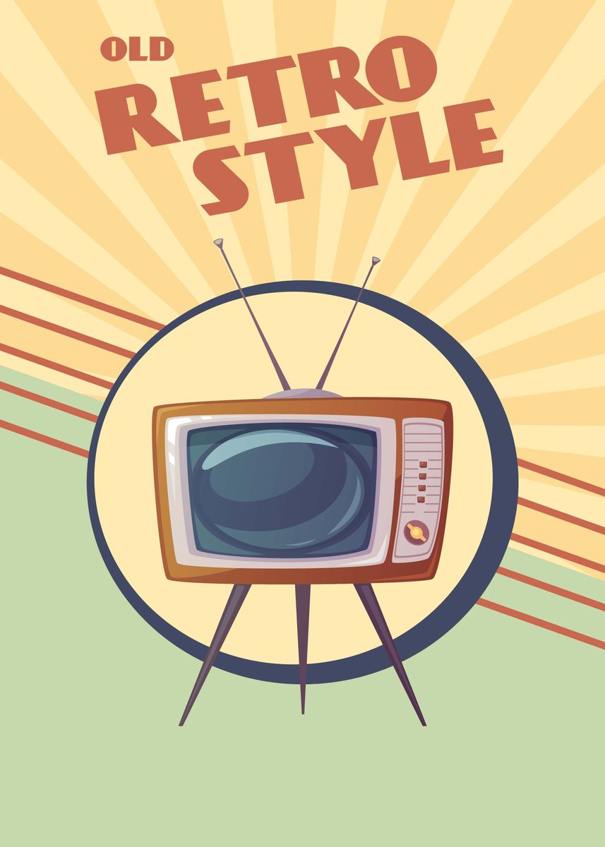 'retro television' Poster, picture, metal print, paint by Lardis Art ...