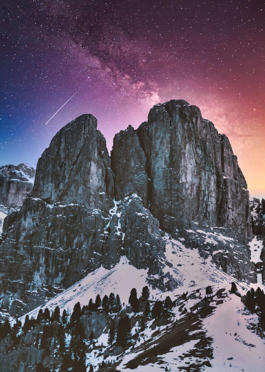 'mountain stars' Poster by RonnieArts | Displate