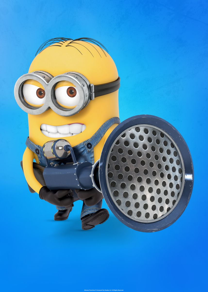 'Dave with Fart Gun' Poster, picture, metal print, paint by Minions ...