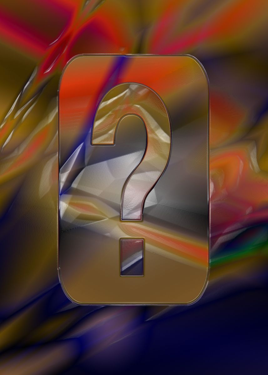 'Multicolour Question' Poster, picture, metal print, paint by Diji Bob ...