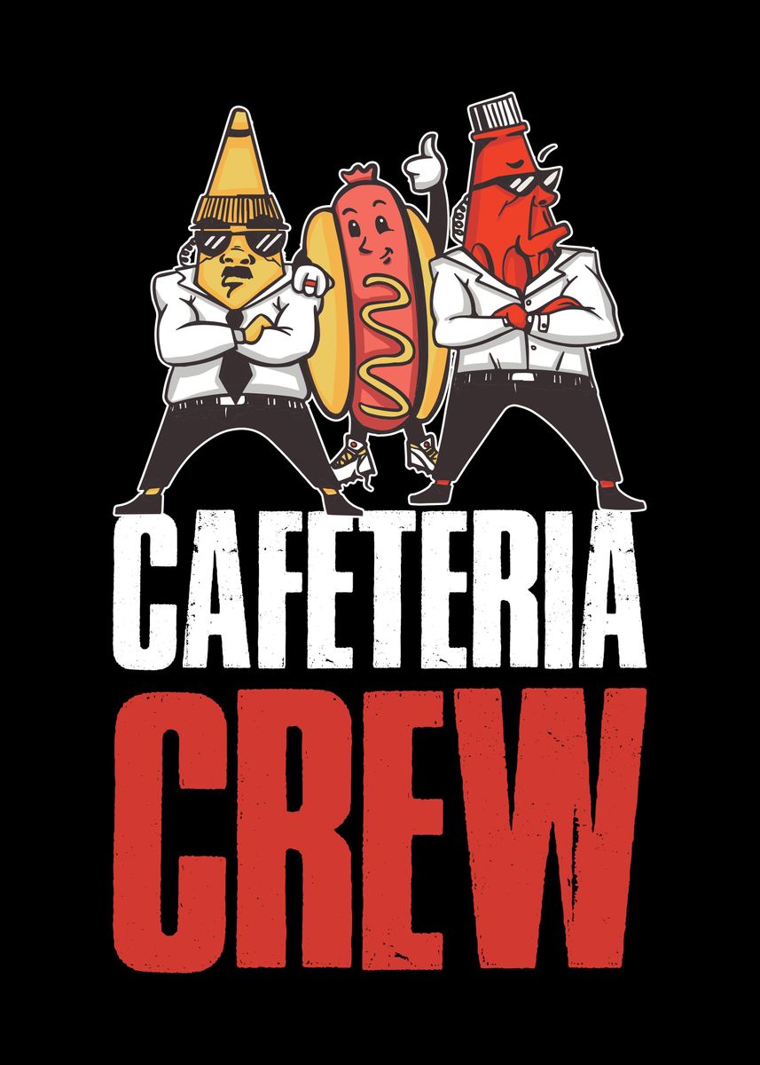 'Cafeteria Crew' Poster, picture, metal print, paint by CatRobot | Displate