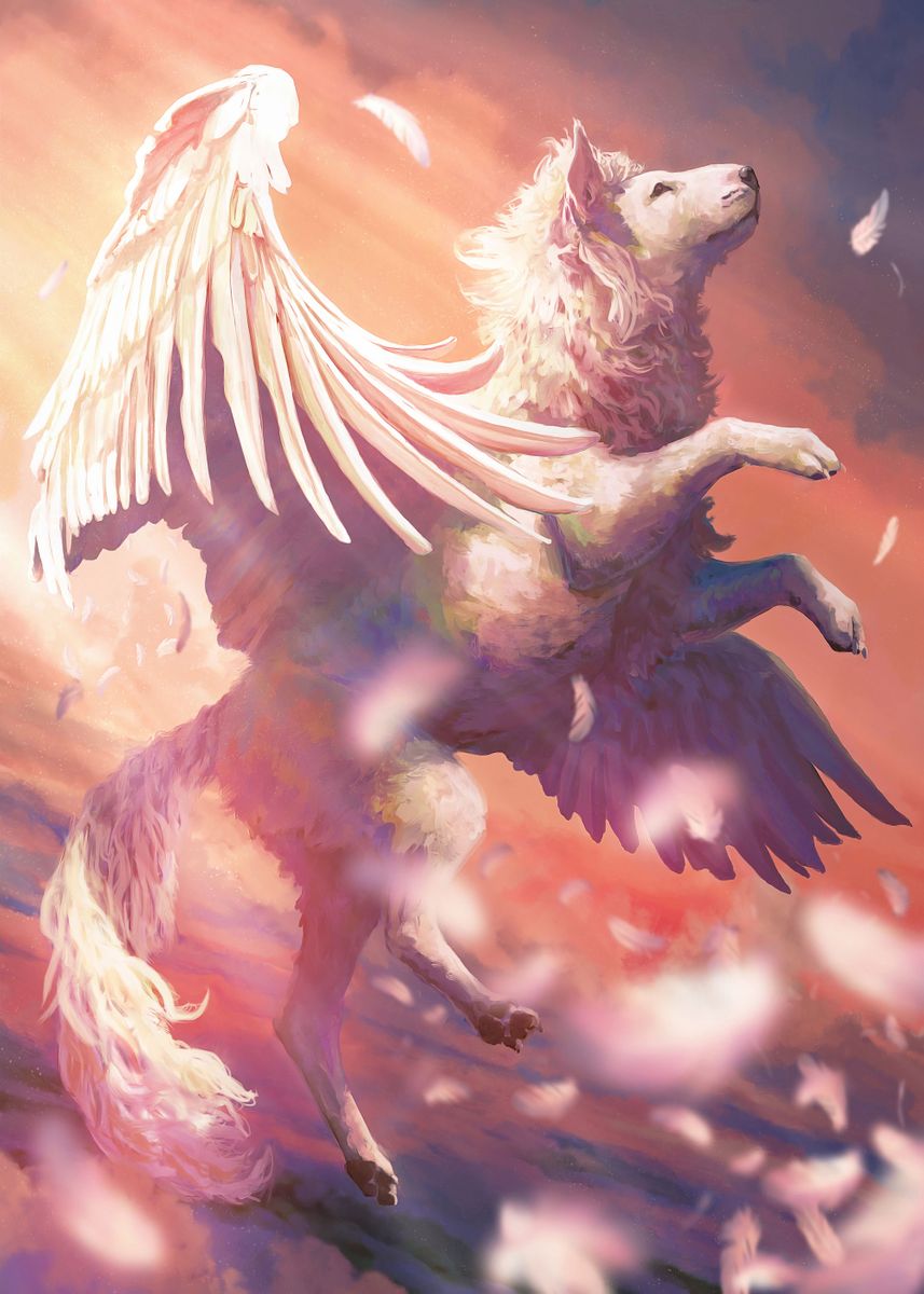 'Aralez' Poster, picture, metal print, paint by Louise Goalby | Displate