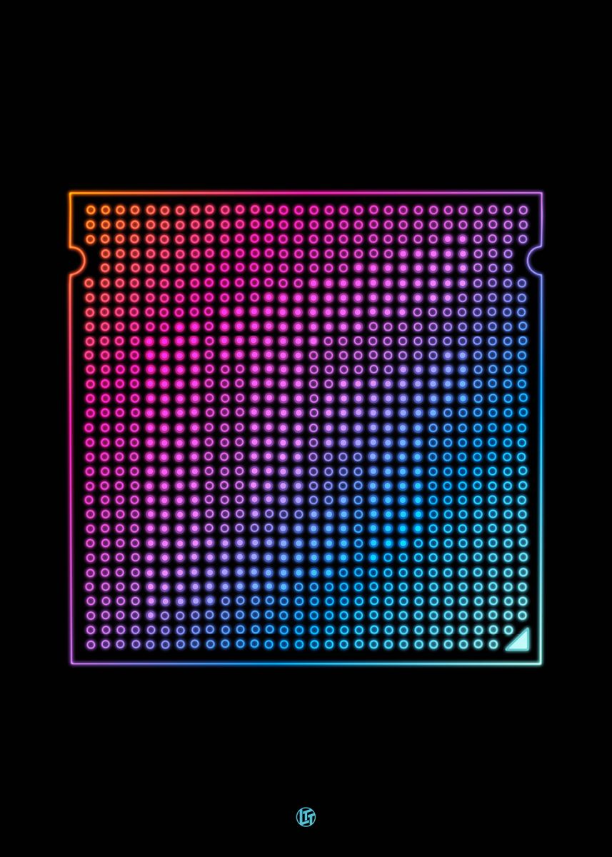 'RGB CPU' Poster, picture, metal print, paint by Linus Tech Tips | Displate