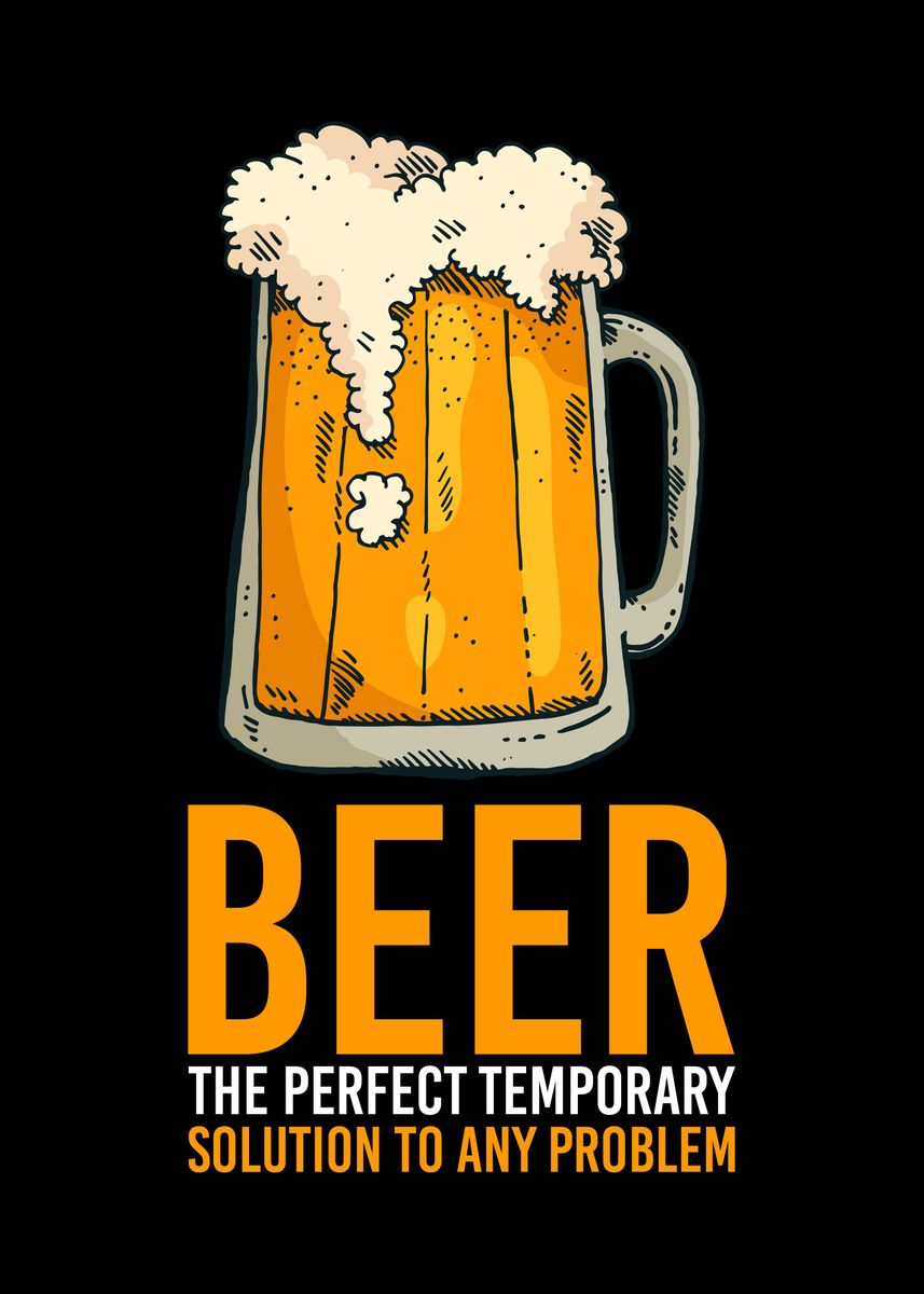 'Beer Lover Wall Art Decor' Poster, picture, metal print, paint by ...