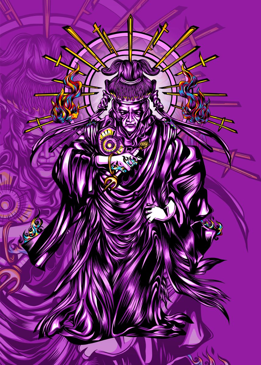 'God Indra Illustration' Poster, picture, metal print, paint by Akhmad ...