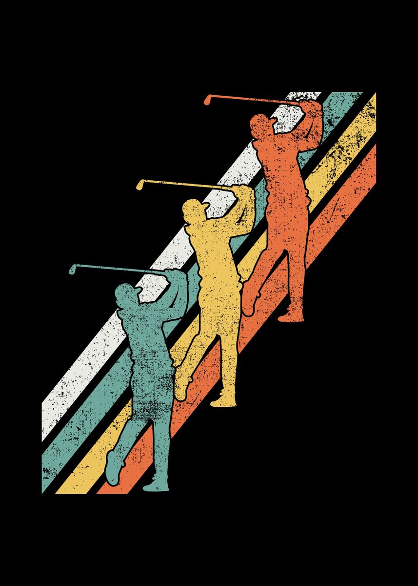 'Golfing Golfer' Poster by Mealla | Displate