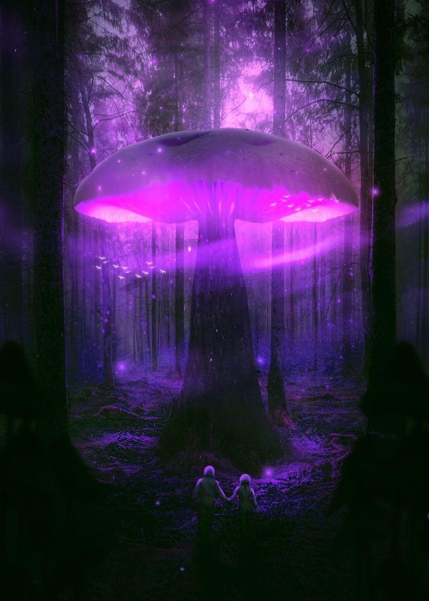 'Alien World Poster Pink' Poster, picture, metal print, paint by Robert ...