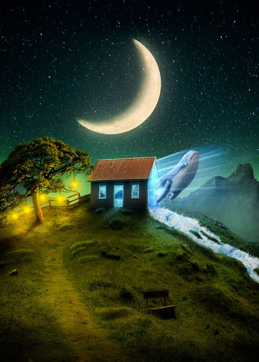 'Magic House' Poster, picture, metal print, paint by Whez | Displate