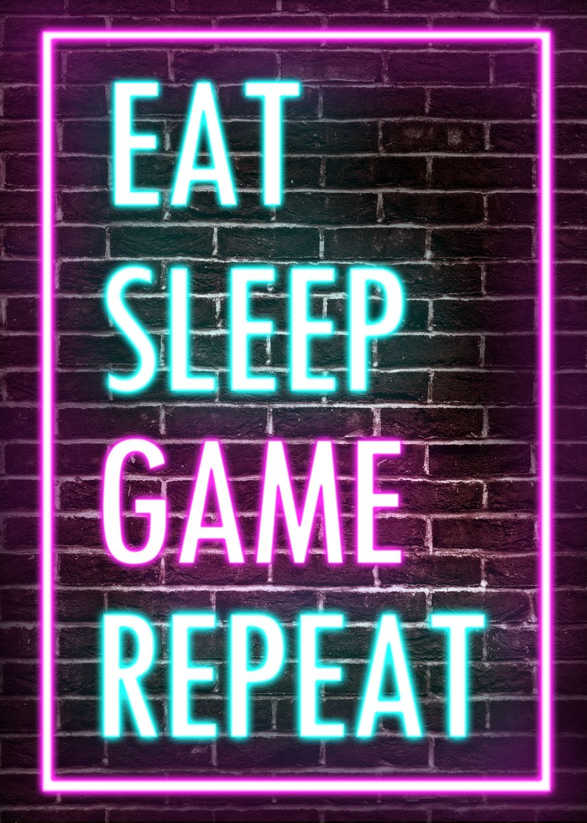 'neon gaming' Poster by mr happyman | Displate