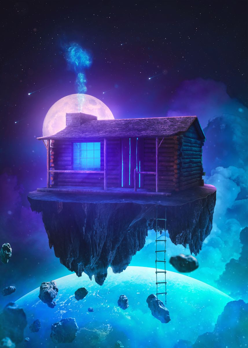 'Galaxy Home' Poster, picture, metal print, paint by Pascal Wagner ...