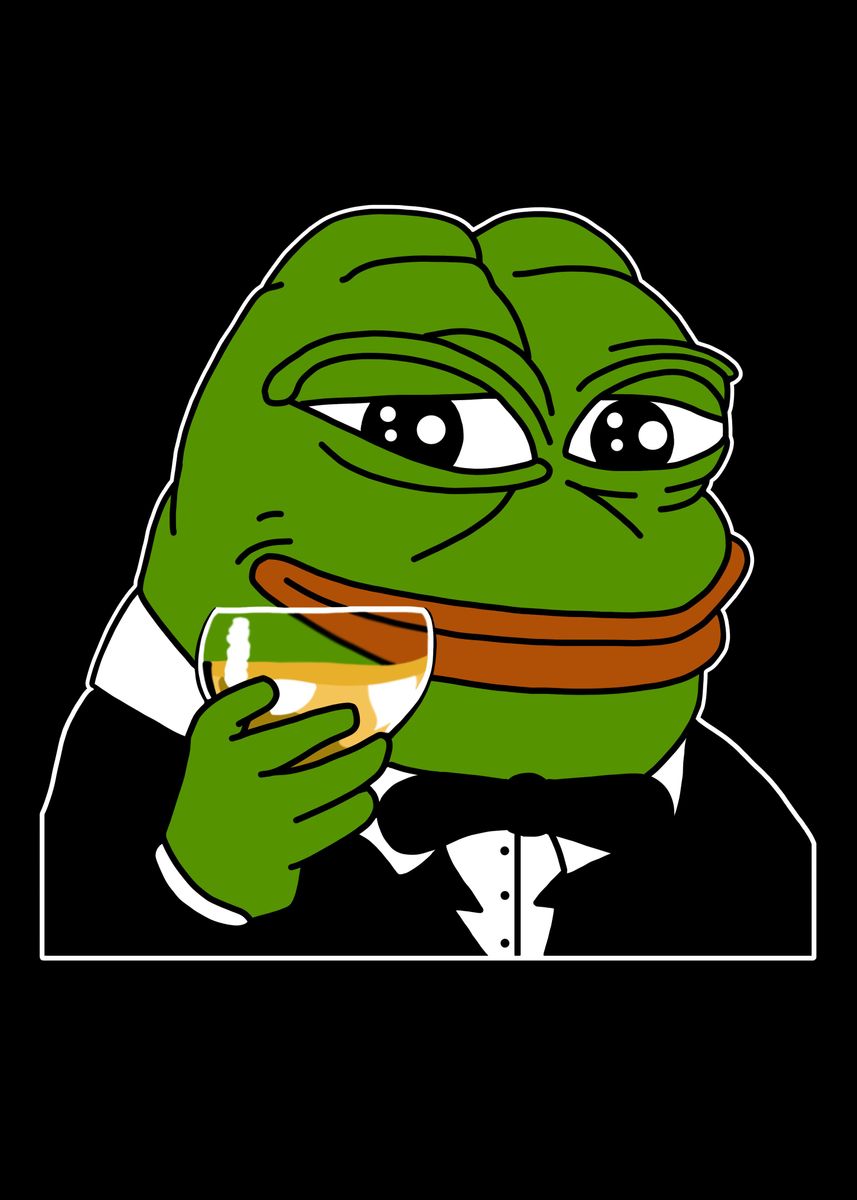'Posh Pepe' Poster, picture, metal print, paint by Desky | Displate