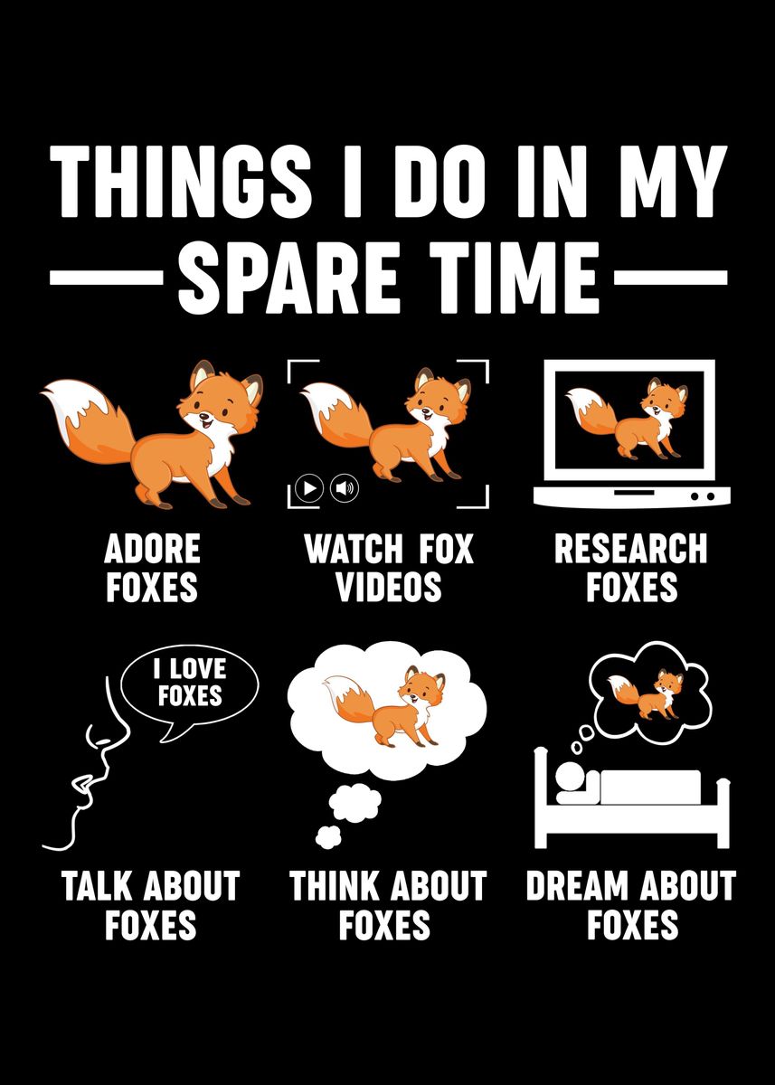 'Fox Zoo Keeper Funny Foxes' Poster, picture, metal print, paint by ...