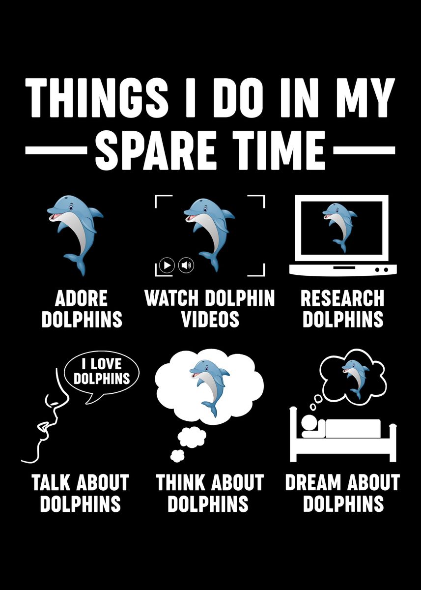 'Dolphin Funny Dolphins' Poster by professionaldesigns | Displate