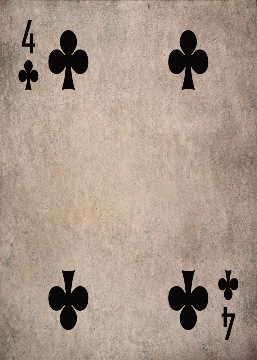 'Four of Clubs' Poster by XandYart | Displate