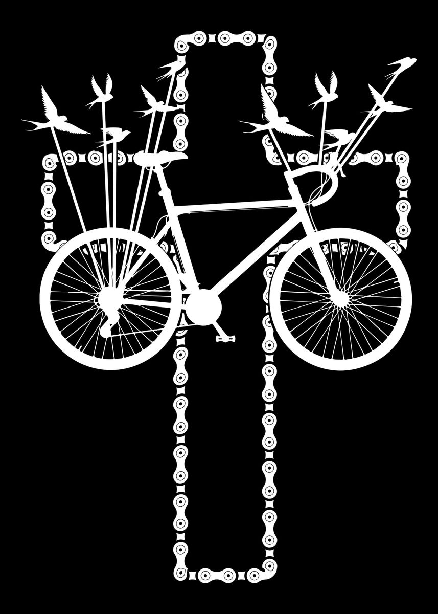 'Cycling Cyclist' Poster by BobbyBubble | Displate