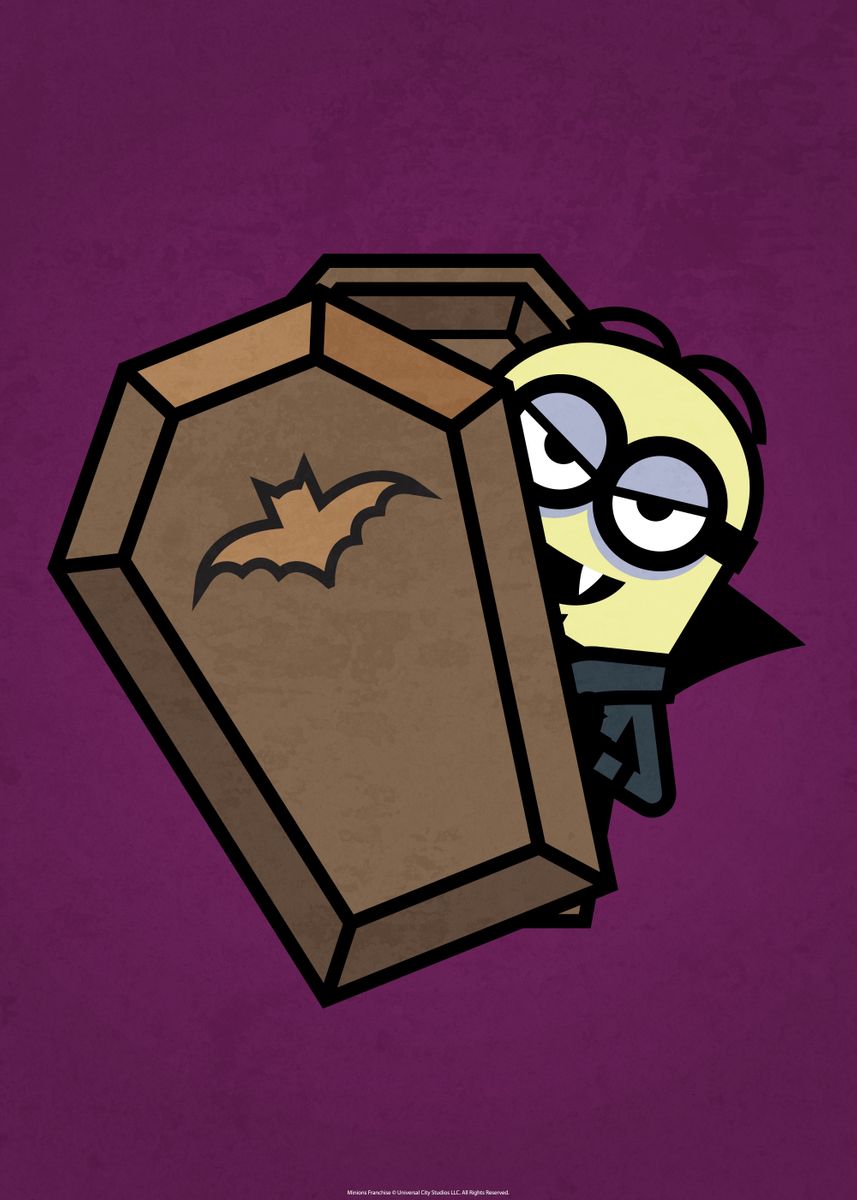 'Minion vampire' Poster, picture, metal print, paint by Minions | Displate