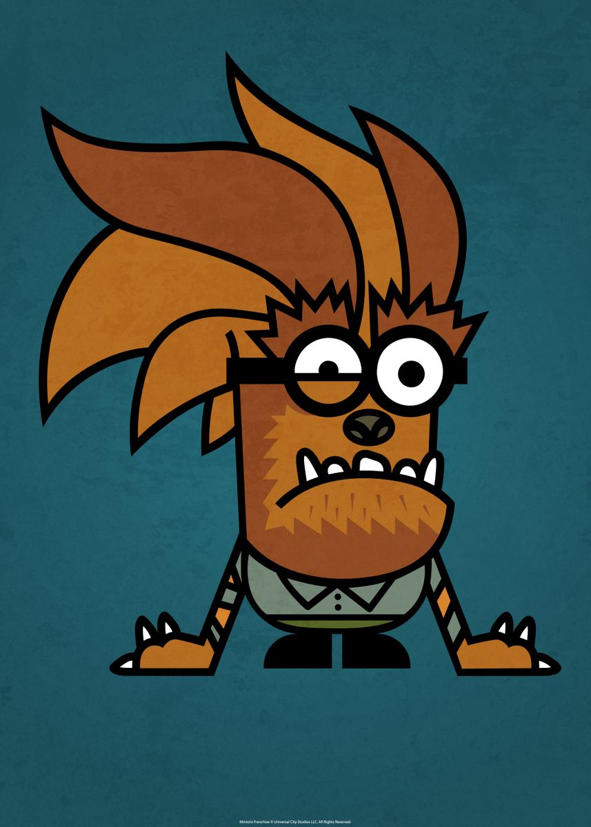 'Wolf-Minion' Poster, picture, metal print, paint by Minions | Displate