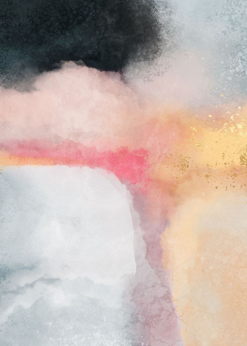 'Billow' Poster, picture, metal print, paint by Elisabeth Fredriksson ...