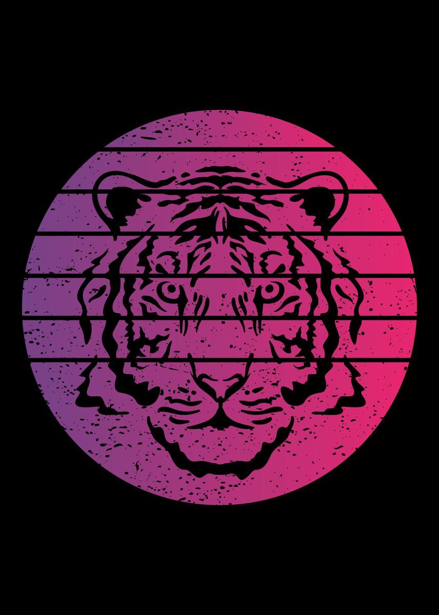 'Tiger Retro Vintage' Poster by royalsigns | Displate