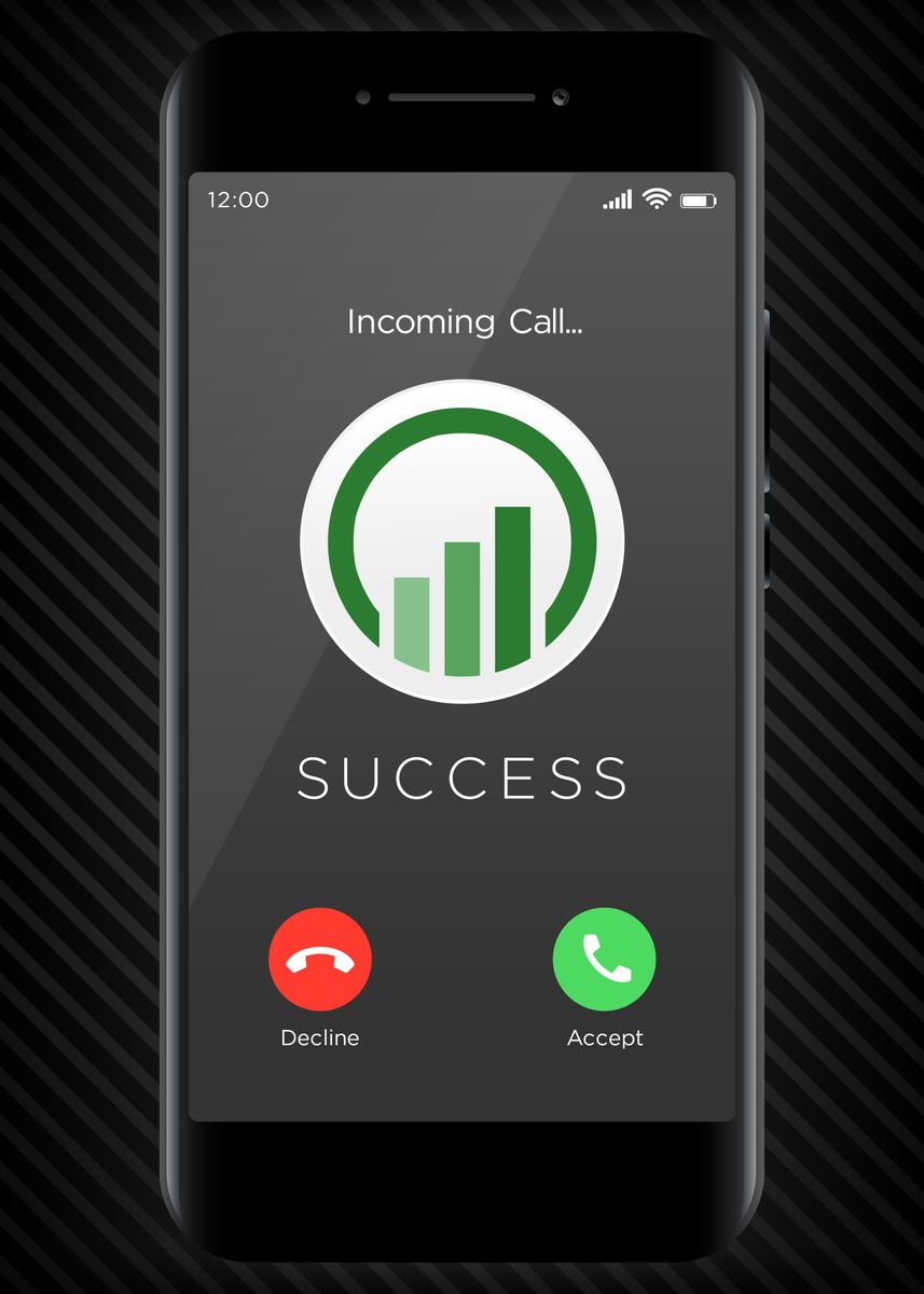 'Incoming Call Success' Poster, picture, metal print, paint by ...