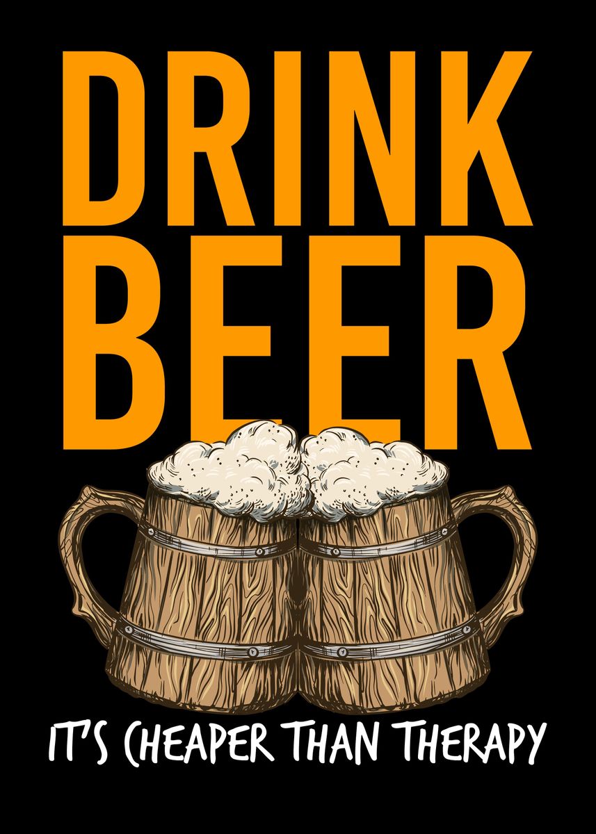 'Beer Lover Wall Art Decor' Poster by Decoratier Qwerdenker | Displate