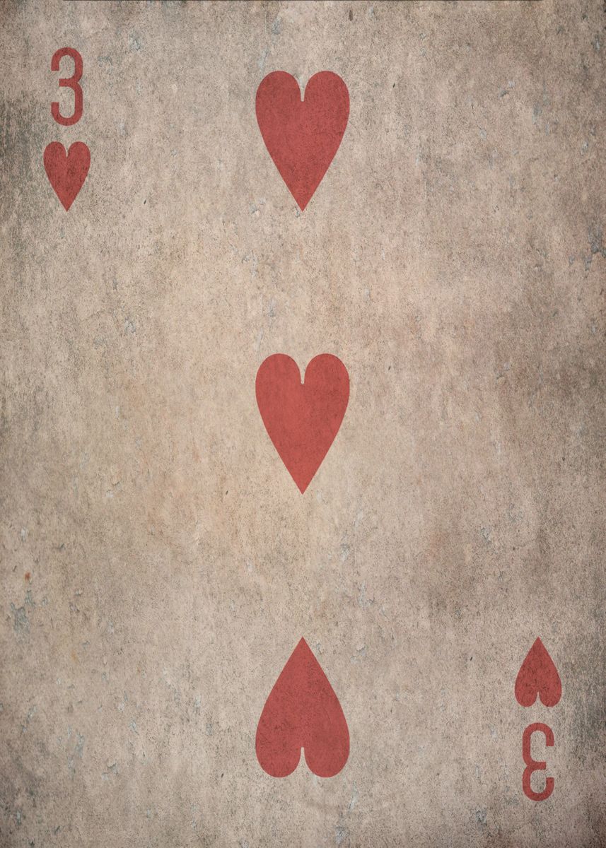 'Three of hearts' Poster by XandYart | Displate