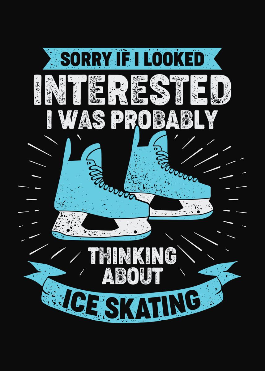 'Figure Ice Skating Skater' Poster, picture, metal print, paint by ...
