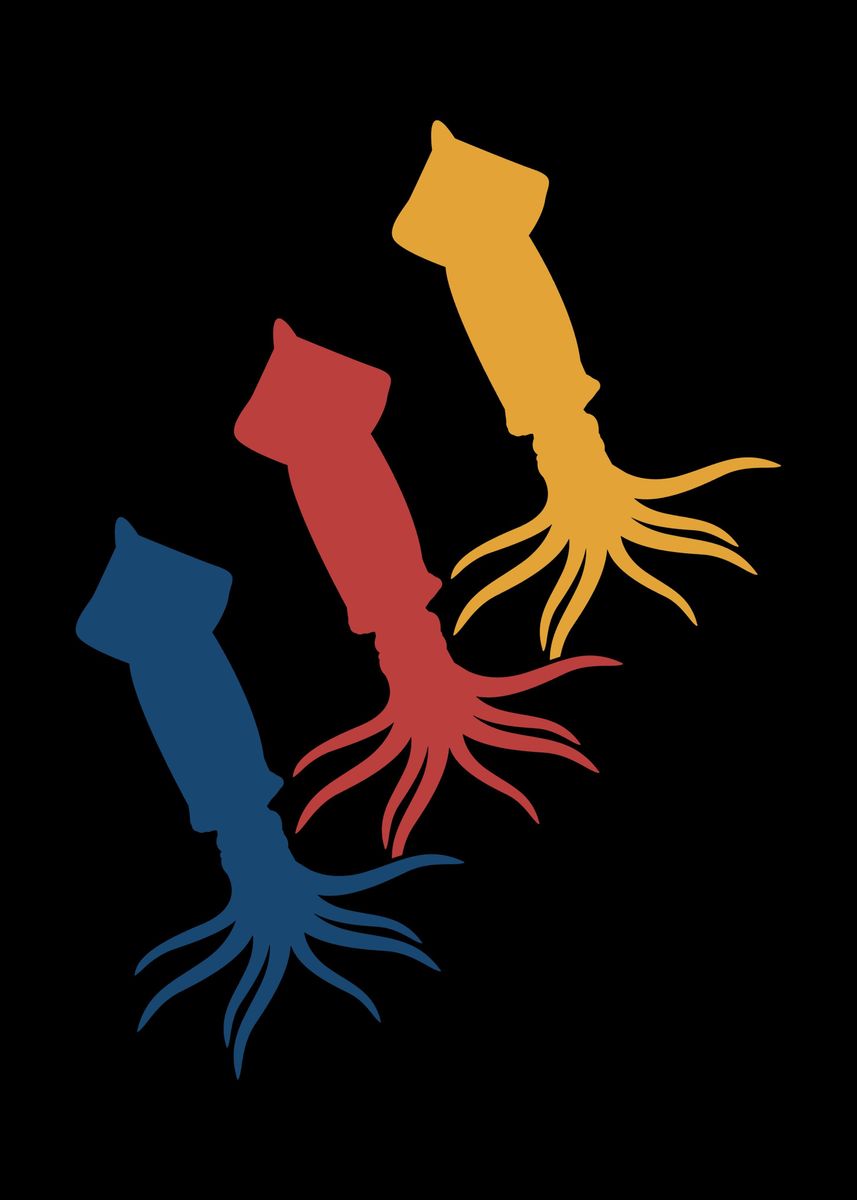 'Squids Squid' Poster by Mealla | Displate