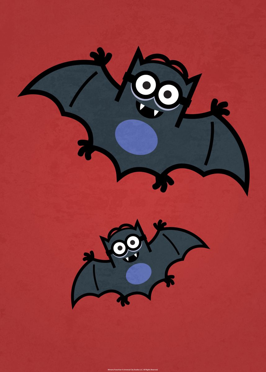 'Bat Minions' Poster, picture, metal print, paint by Minions | Displate