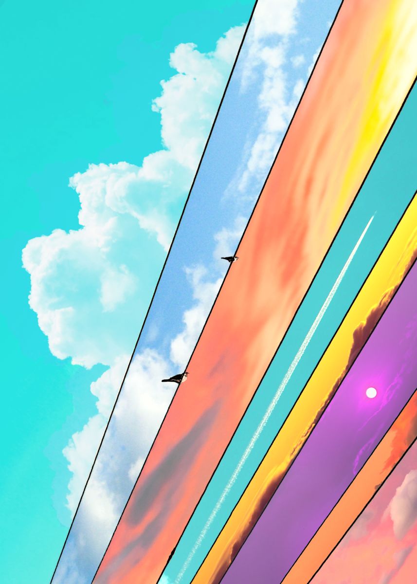 'Rainbow Sky' Poster, picture, metal print, paint by ProPhoto RGB ...