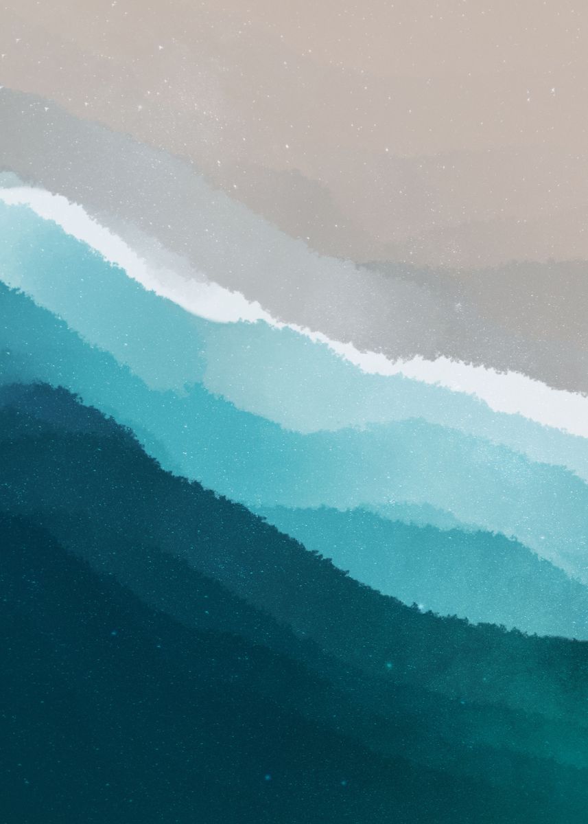 'Deep seaside abstract colo' Poster by Ricky Aditya | Displate