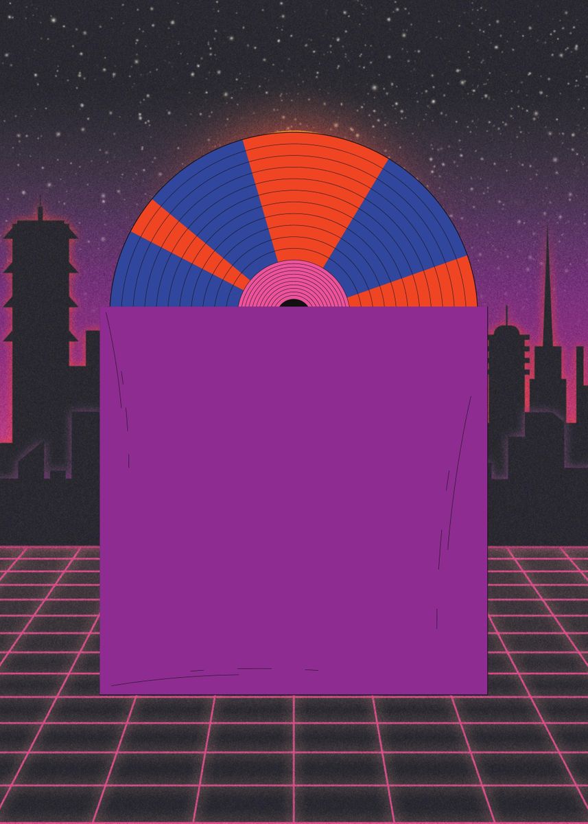 'Vaporwave Album' Poster, picture, metal print, paint by Simon Clement ...