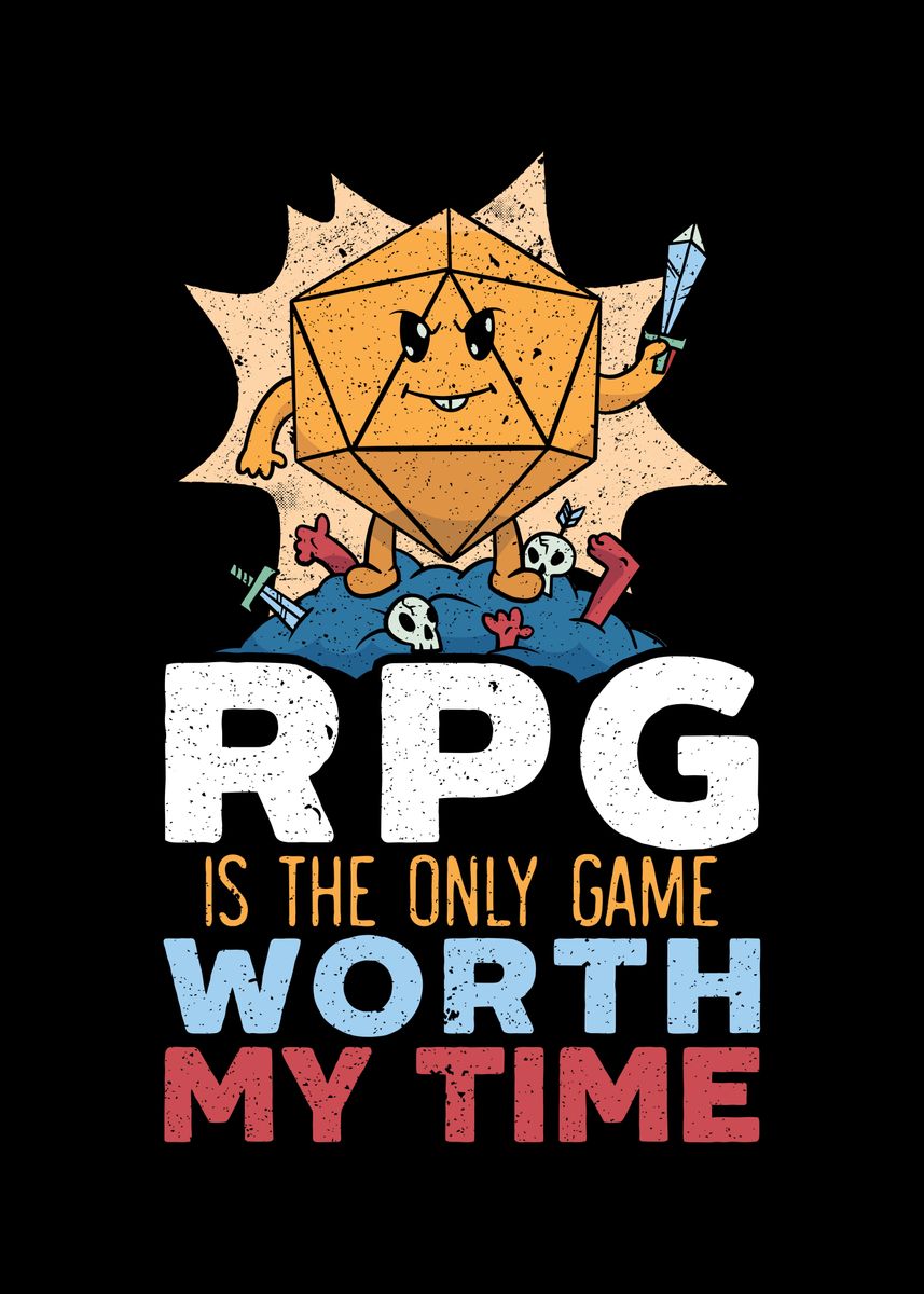'RPG Game' Poster, picture, metal print, paint by NAO | Displate