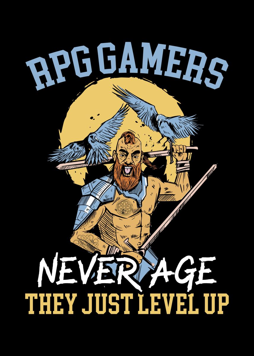 'RPG Game' Poster, picture, metal print, paint by NAO | Displate