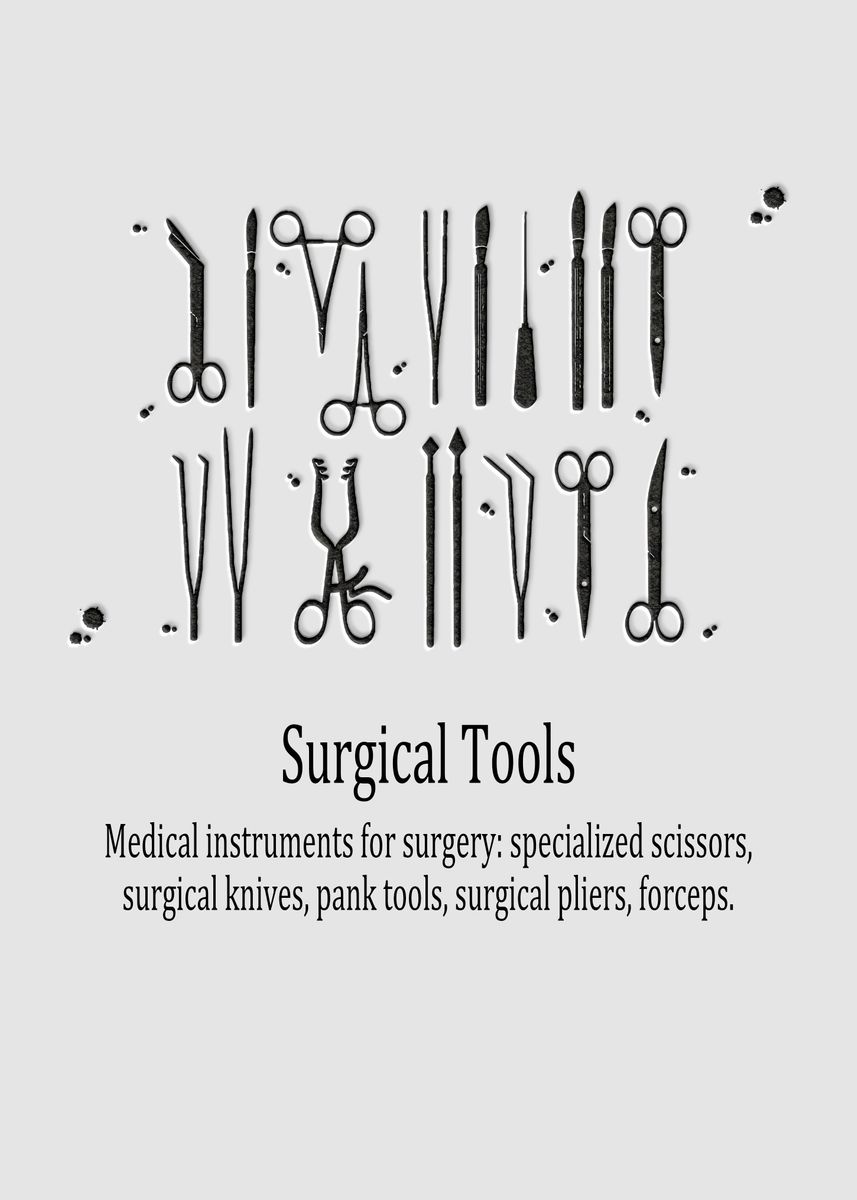 'Surgical Tools' Poster by Clayborne Frank | Displate