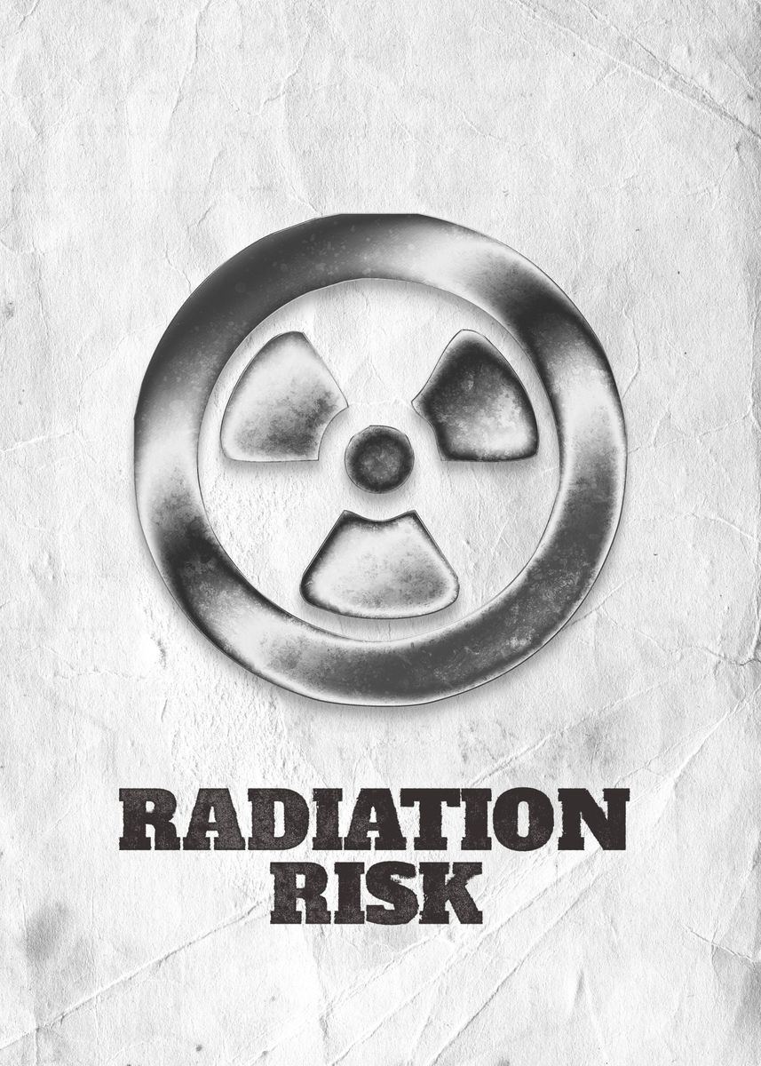 'Radiation Risk sign' Poster, picture, metal print, paint by The ...