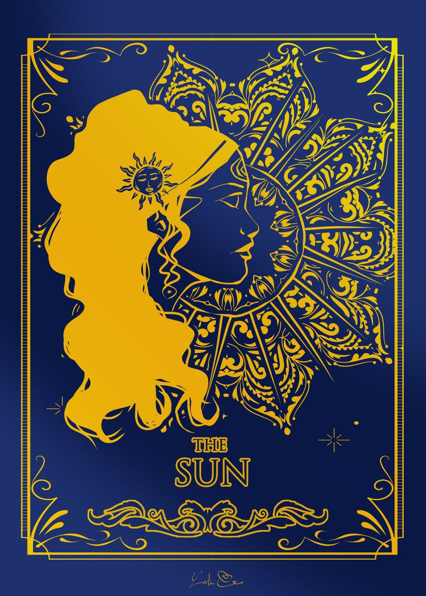 'Tarot Deck The SUN' Poster by LouteCrea | Displate