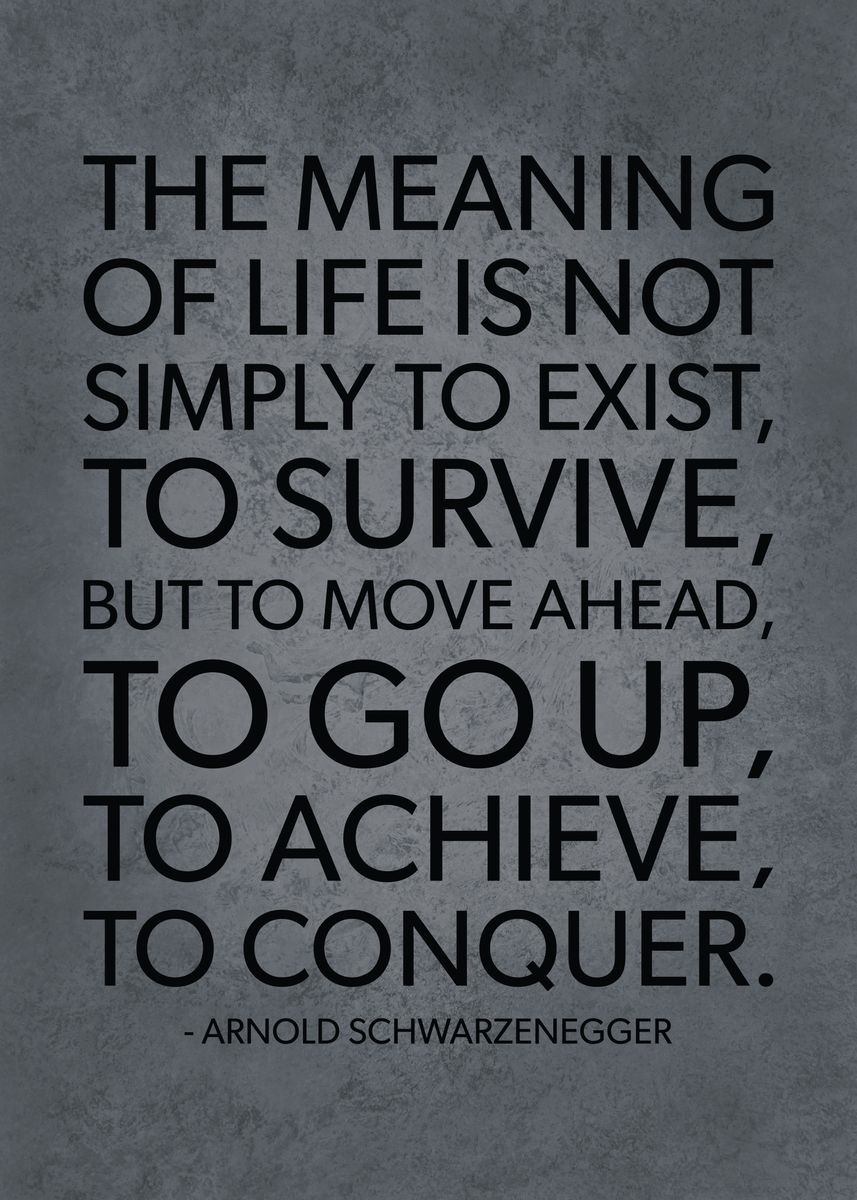 'Meaning Of Life To Conquer' Poster, picture, metal print, paint by ...