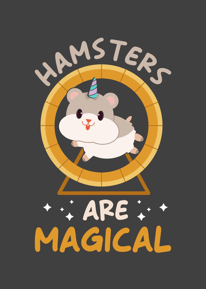 'Hamster' Poster, picture, metal print, paint by schmugo | Displate