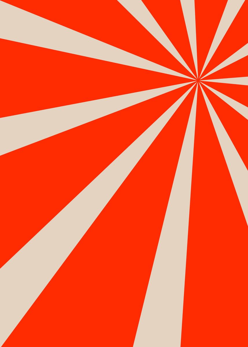 'Retro Sun Rays Pattern 14' Poster, picture, metal print, paint by ...