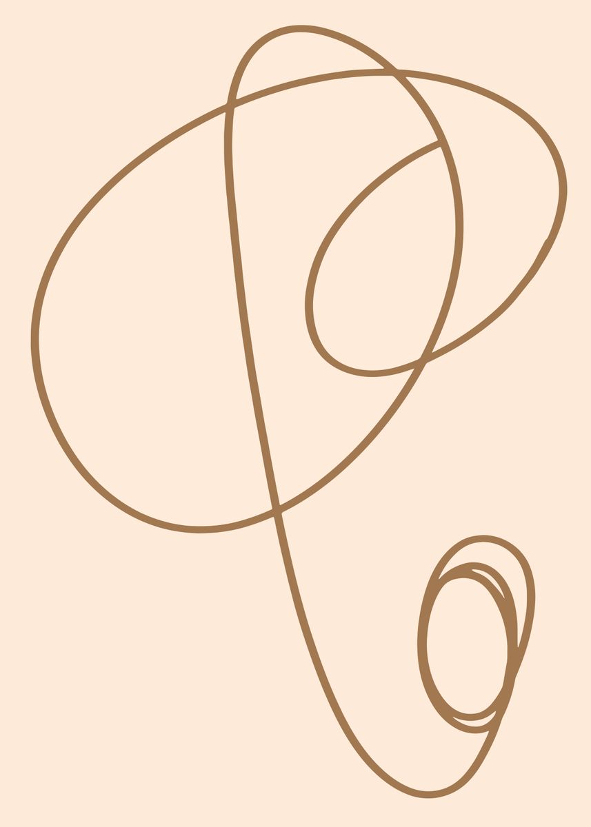 'Contemporary one line art' Poster by Human Shadow | Displate