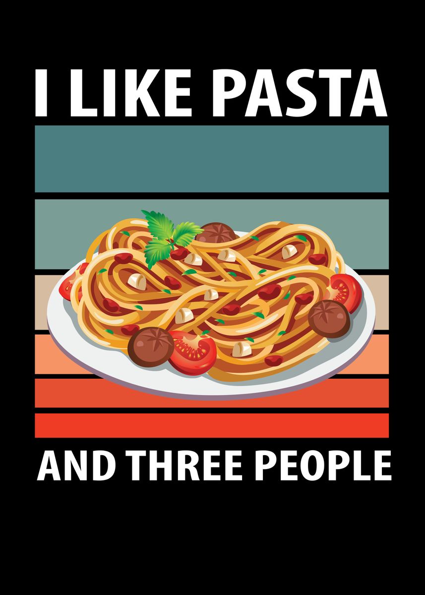 'Pasta' Poster, picture, metal print, paint by Hexor | Displate