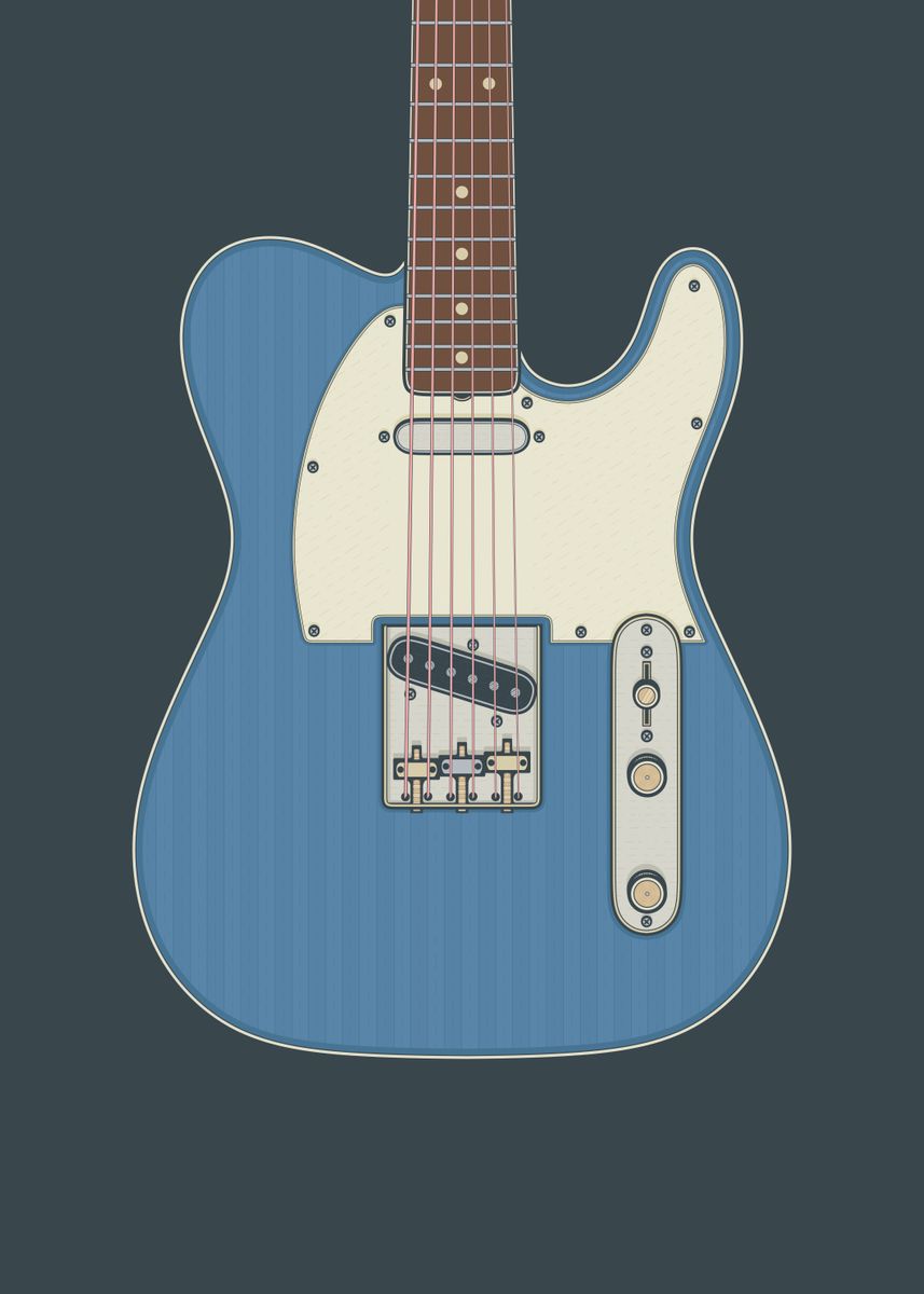 'Lake Placid Blue Telly' Poster by Milhad Art | Displate